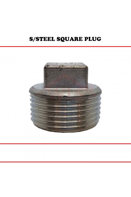 S/ STEEL SQUARE PLUG