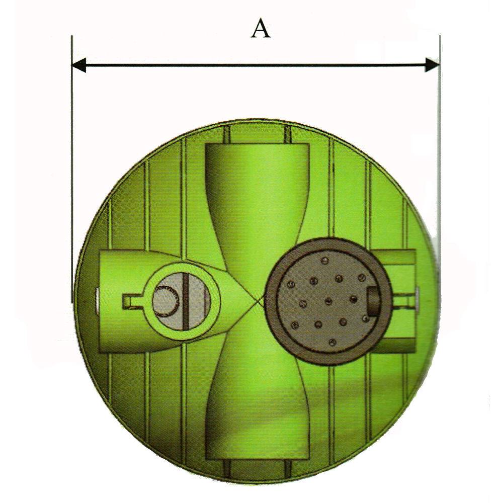 ECOSEPT PE SEPTIC TANK ES-3 VERTICAL C/W CONCRETE COVER GREEN