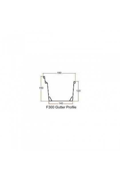 ARENSI PVC RAIN GUTTER F300PVC 5.8M (GREY)