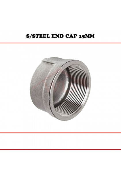 S/ STEEL END CAP 15MM