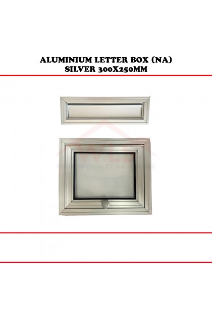 ALUMINIUM LETTER BOX (NA) SILVER 300 X 250MM