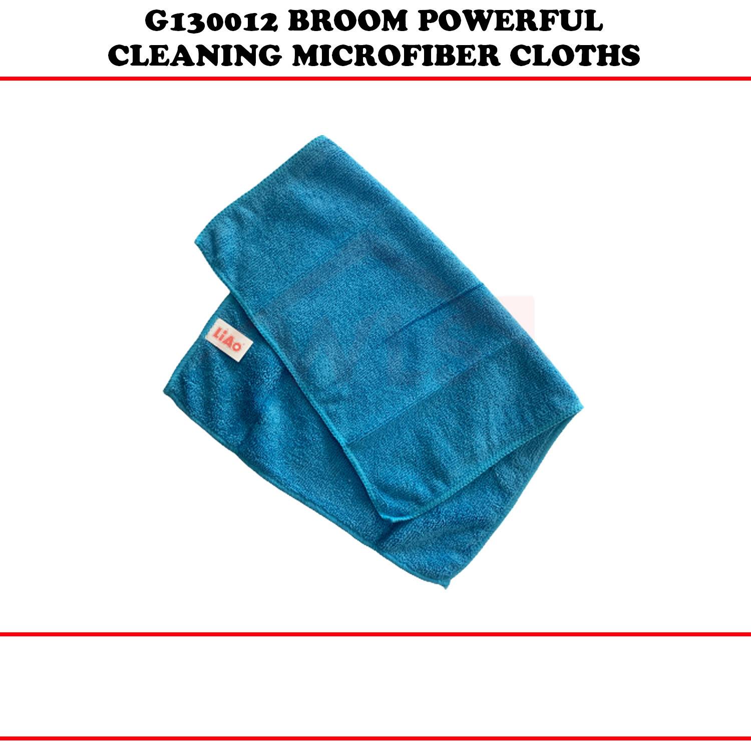G130012 BROOM POWERFUL CLEANING MICROFIBER CLOTHS