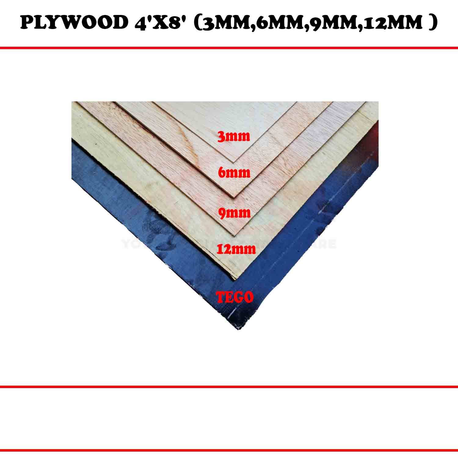 PLYWOOD 4'X8' (3MM,6MM,9MM,12MM )