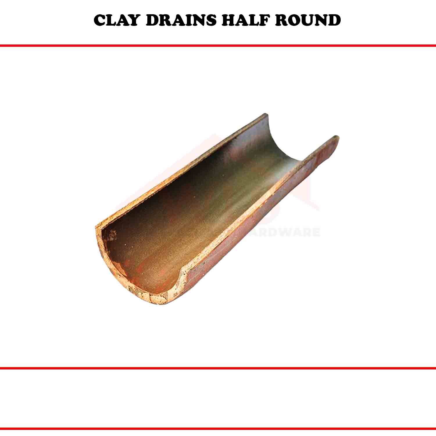 CLAY DRAINS HALF ROUND