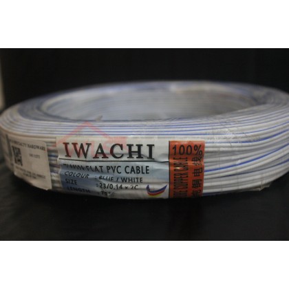 TWIN TWISTED WIRE 23/0.14MMX2C WH&BLUE 70M(ROLL)