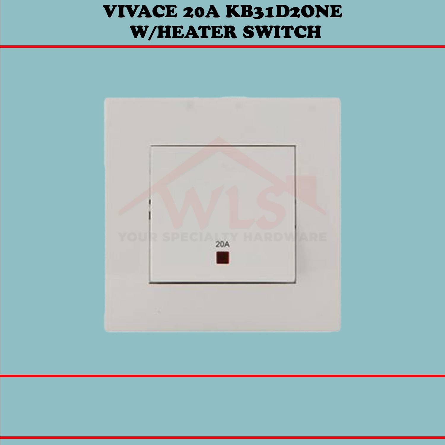 SCHNEIDER VIVACE 20A KB31D2ONE W/HEATER SWITCH