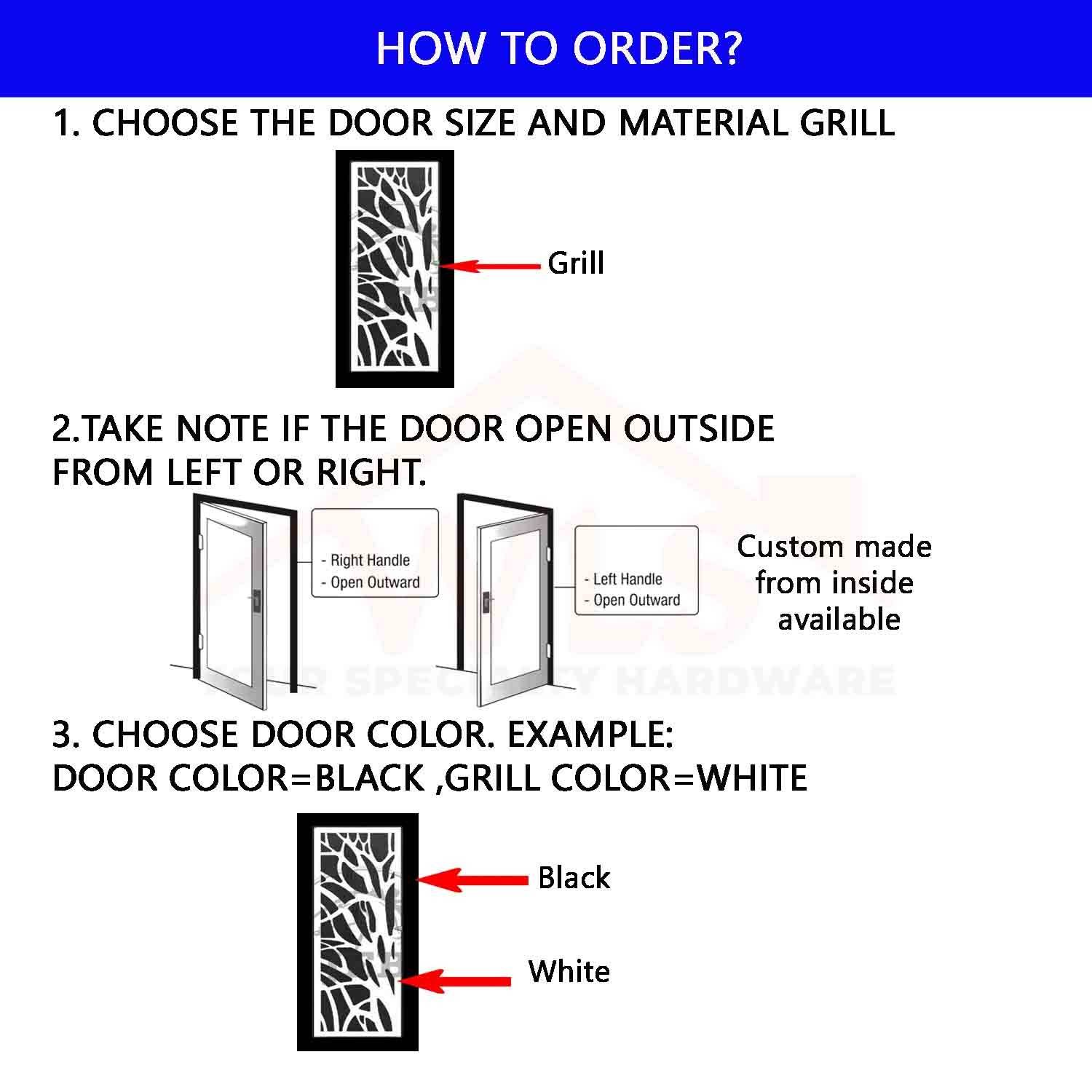 JEB SECURITY DOOR SL1- (R/L) 42" x 84"