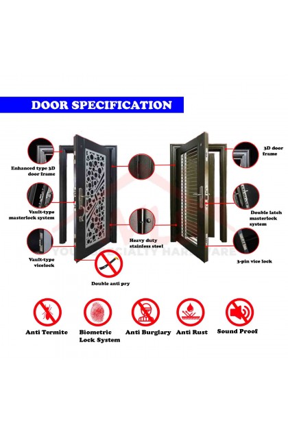 JEB SECURITY DOOR SL4- (R/L) 59" x 87"