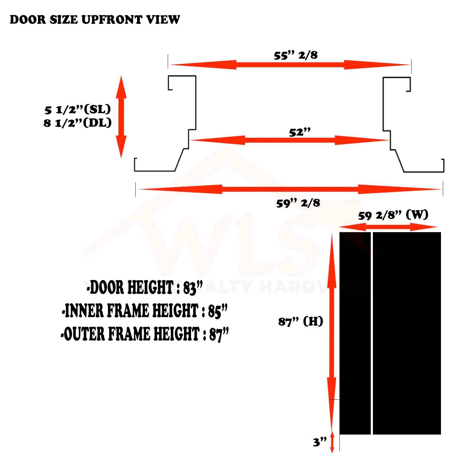 JEB SECURITY DOOR SL4- (R/L) 59" x 87"