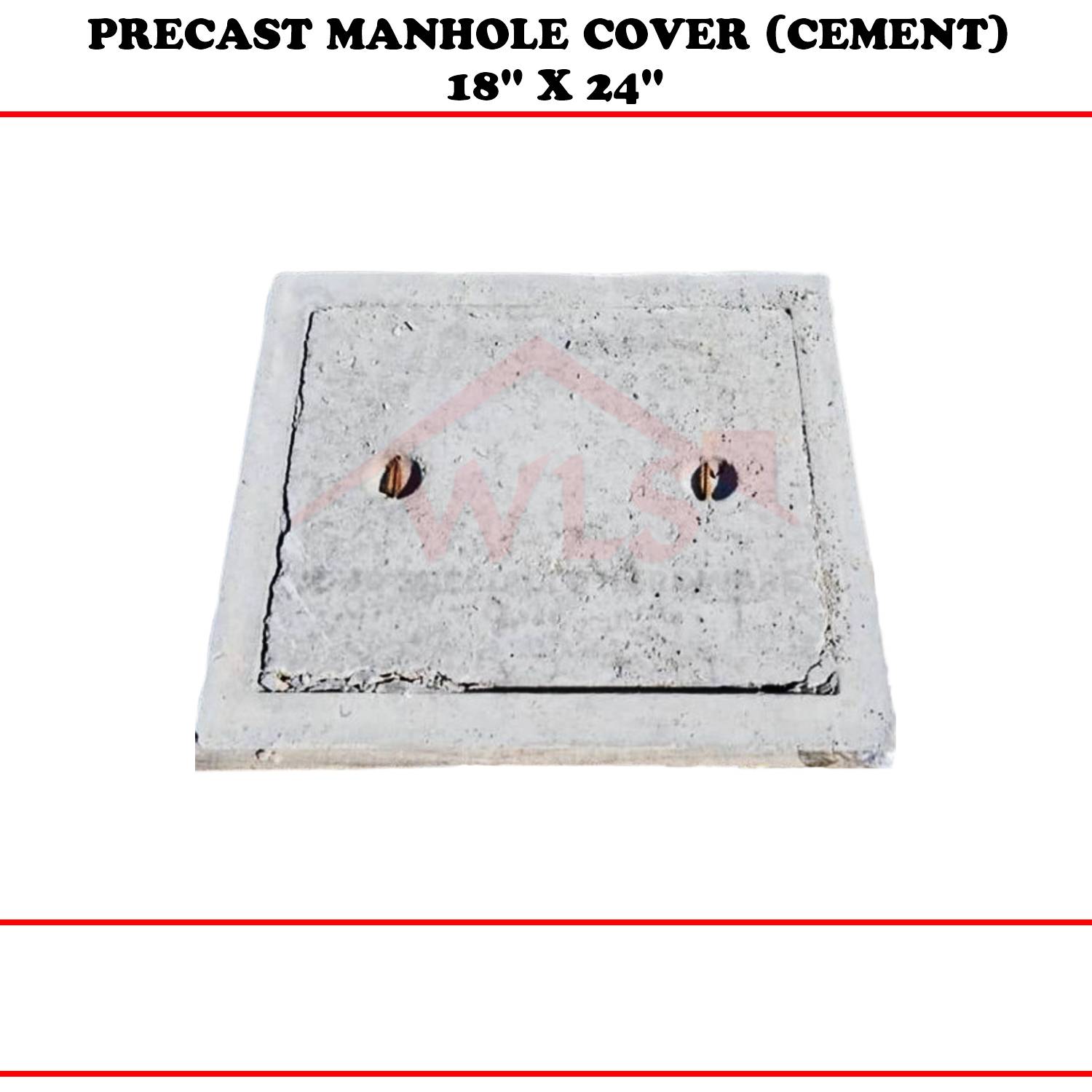 PRECAST MANHOLE COVER (CEMENT) 18" X 24"