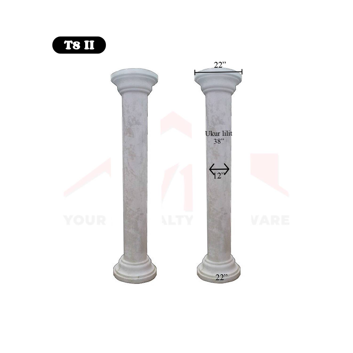 TIANG ROMAN 8' T8 (BIG)