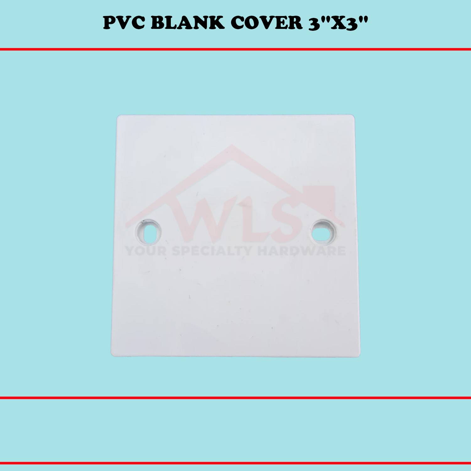 PVC BLANK COVER 3"X3"