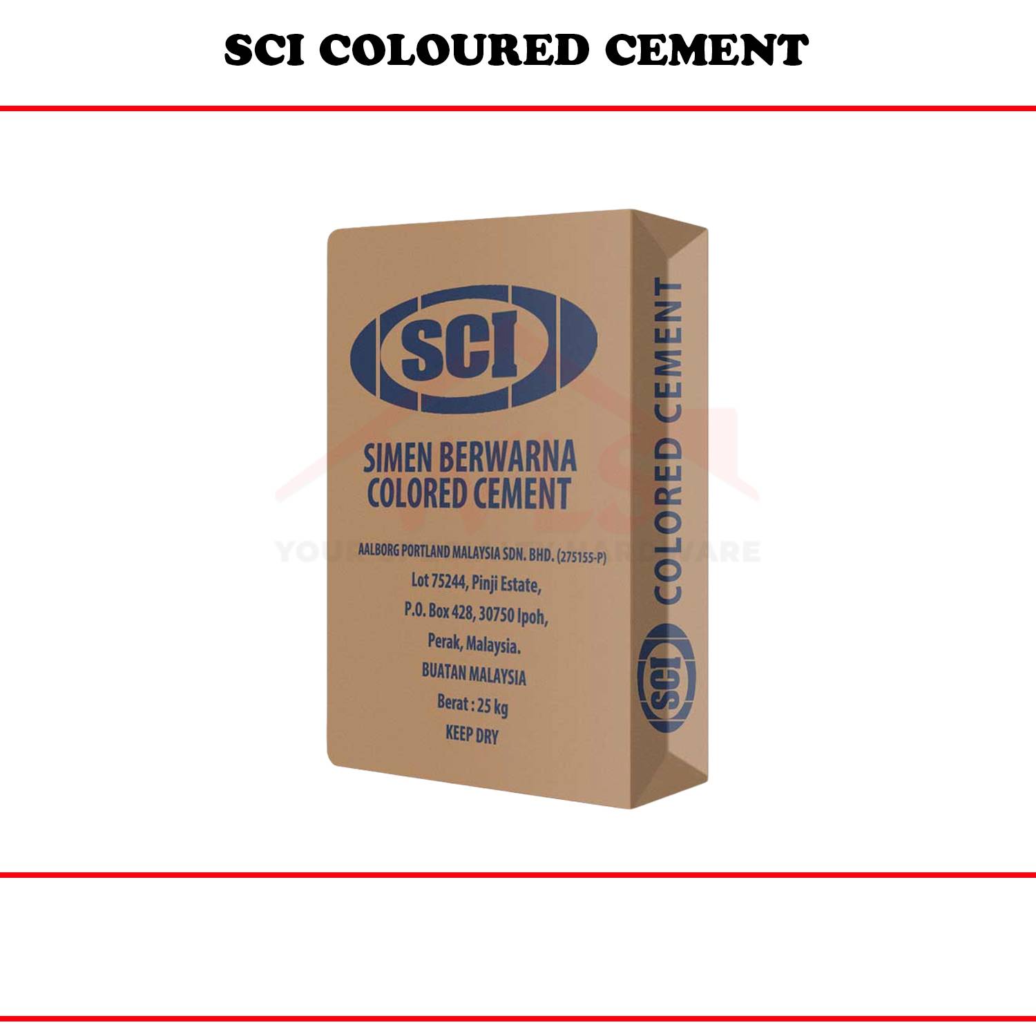 SCI COLOURED CEMENT RED (1KG)