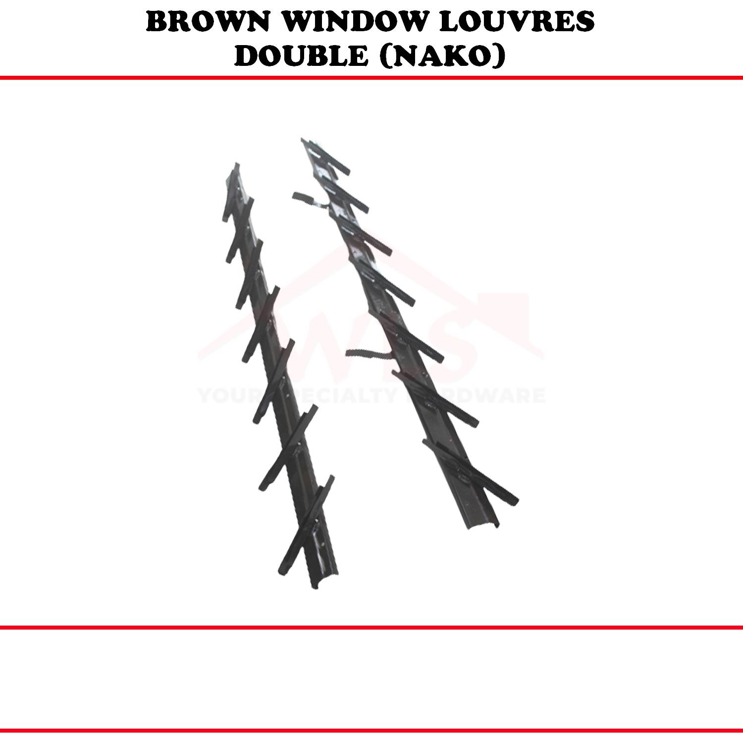 BROWN WINDOW LOUVRES DOUBLE (NAKO)
