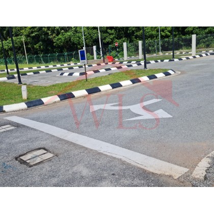 CEMENT ROAD BLOCK/ ROAD CURVE 24"