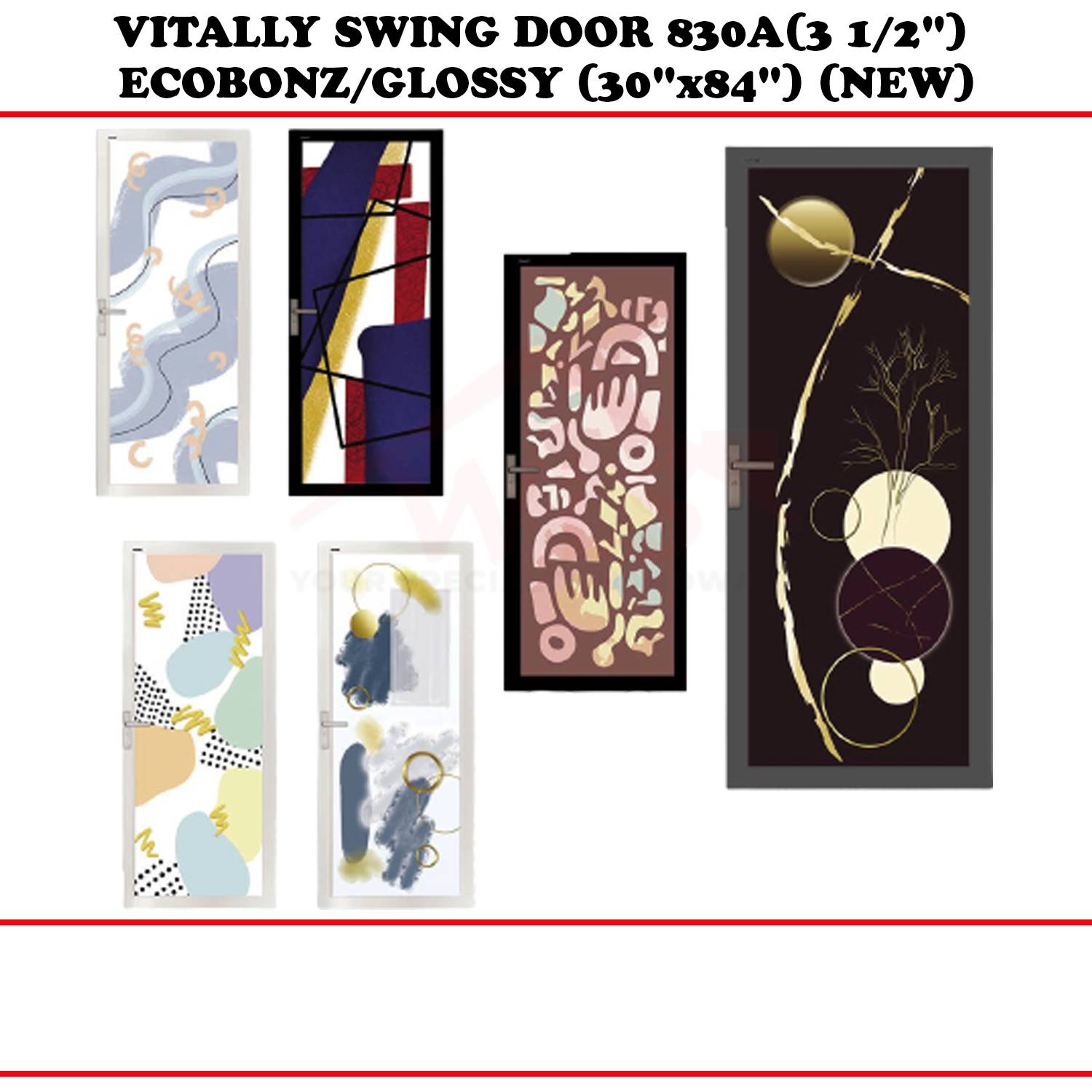 VITALLY SWING DOOR 830A (3 1/2) ECOBONZ/GLOSSY (30"x84") (NEW)