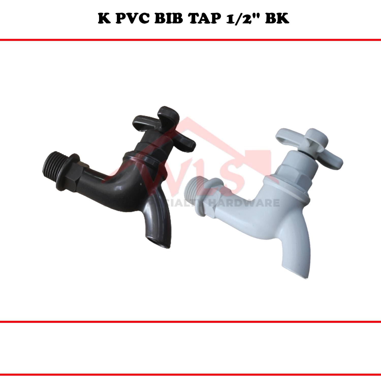 K PVC BIB TAP 1/2" BK