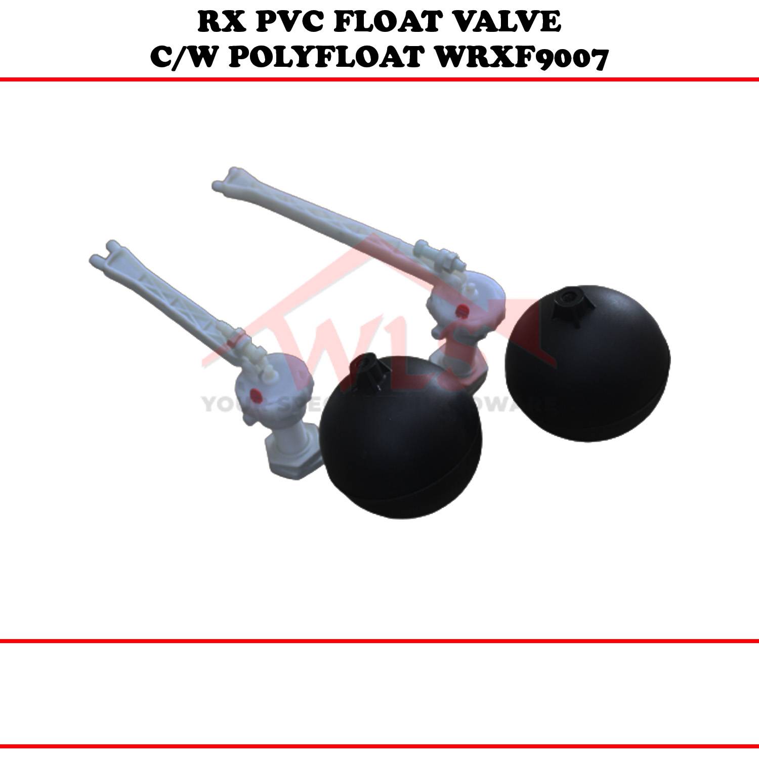 RX PVC FLOAT VALVE C/W POLYFLOAT WRXF9007