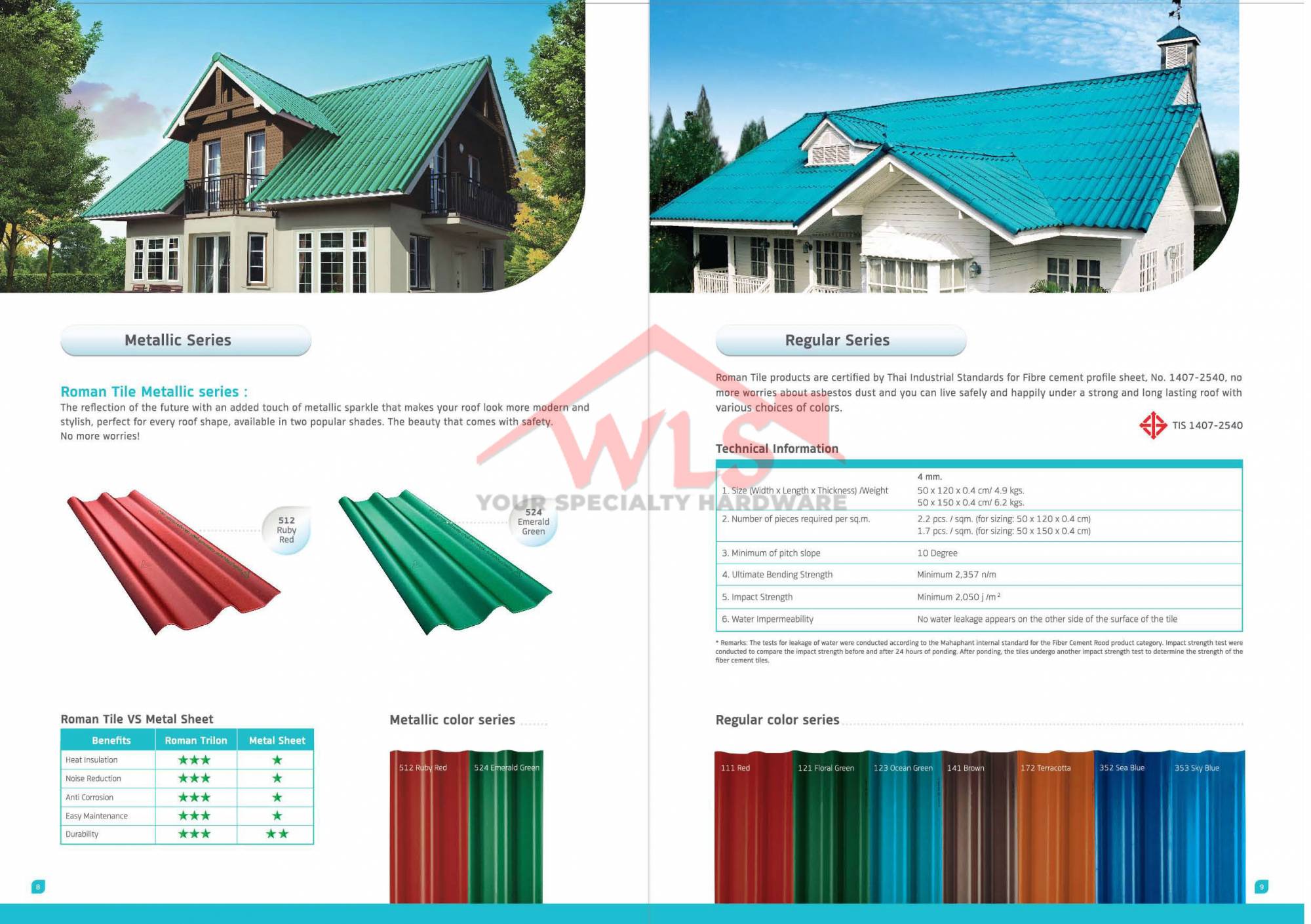 SHERA ROOF TILE ROMAN AND FITTING