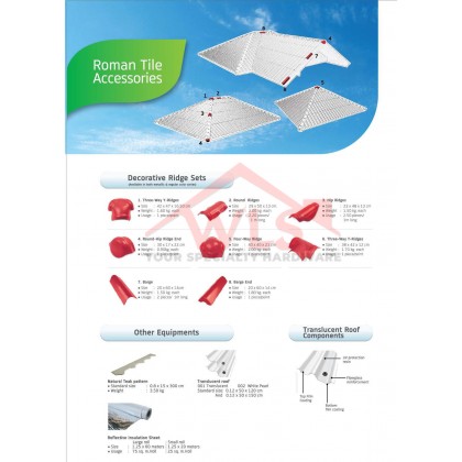 SHERA ROOF TILE ROMAN AND FITTING
