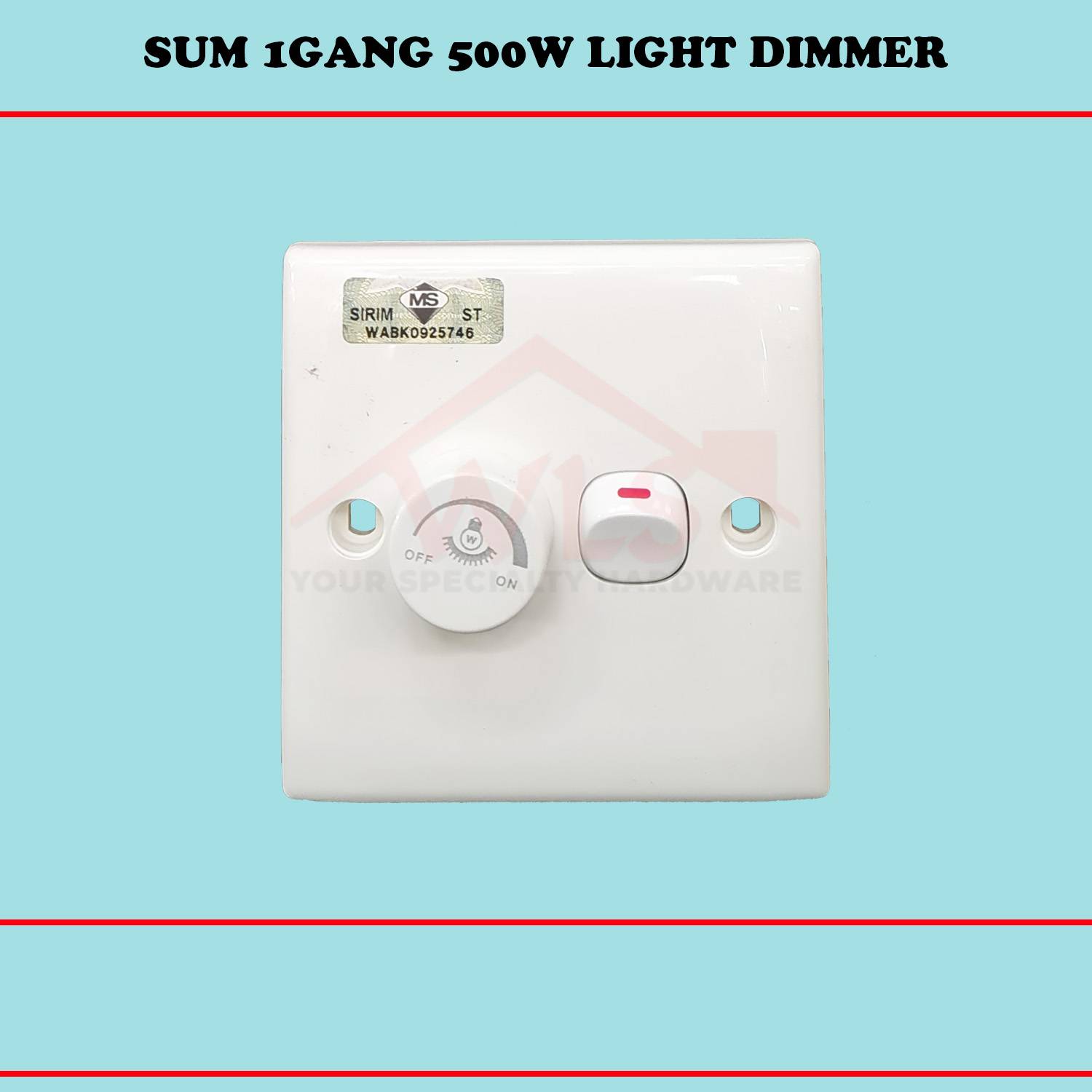 SUM 1GANG 500W LIGHT DIMMER