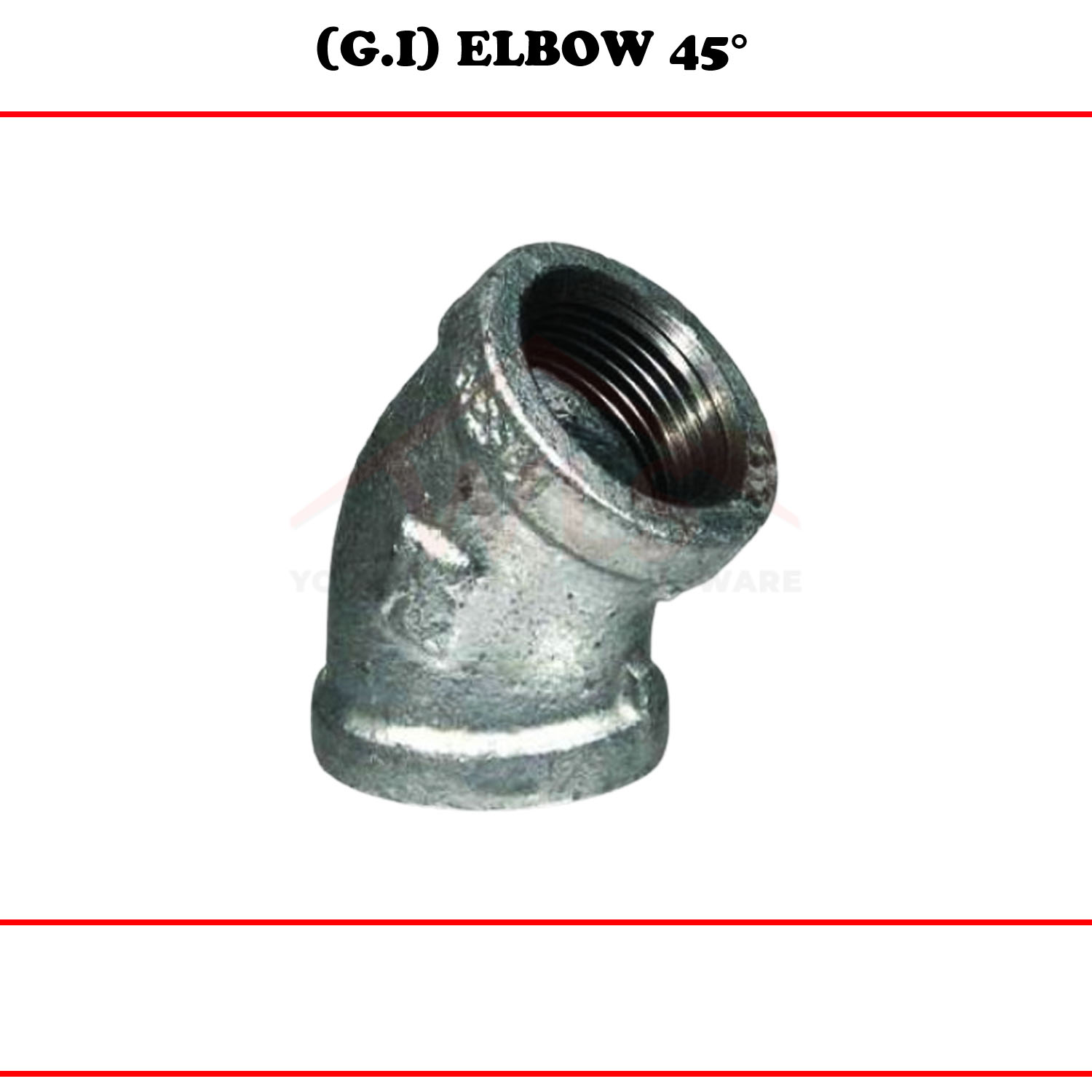 (G.I) ELBOW 45° 15MM