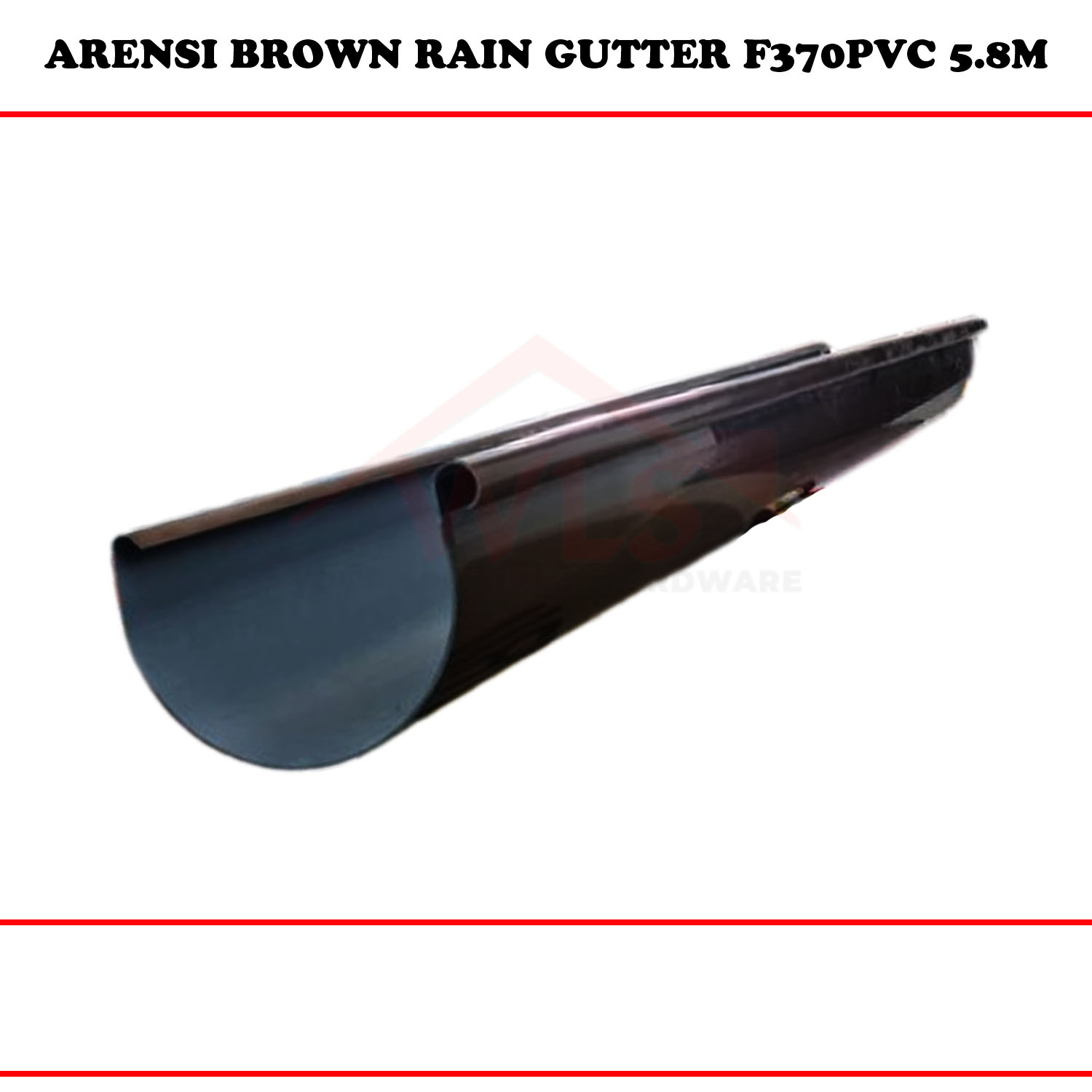 ARENSI BROWN RAIN GUTTER F370PVC 5.8M