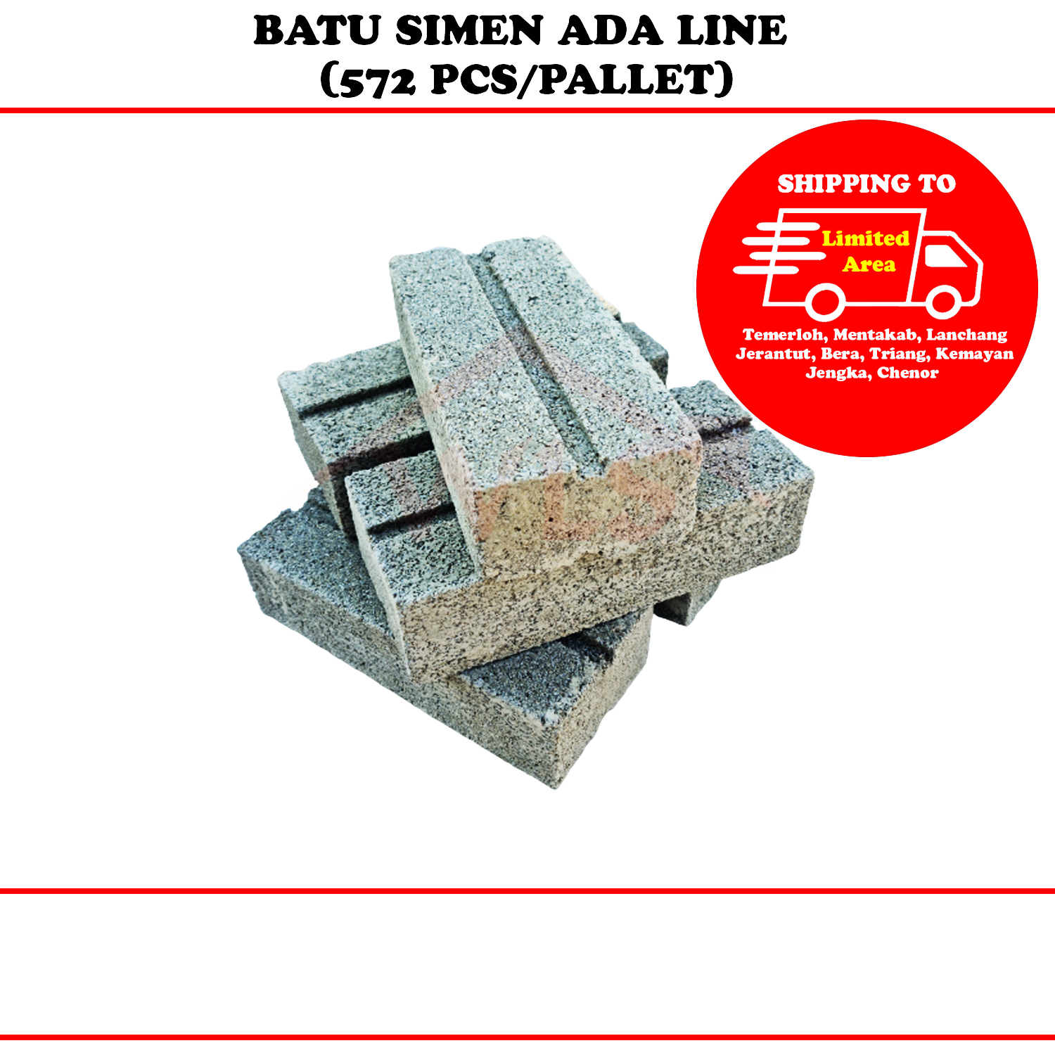 BATU SIMEN ADA LINE (572 PCS/PALLET)