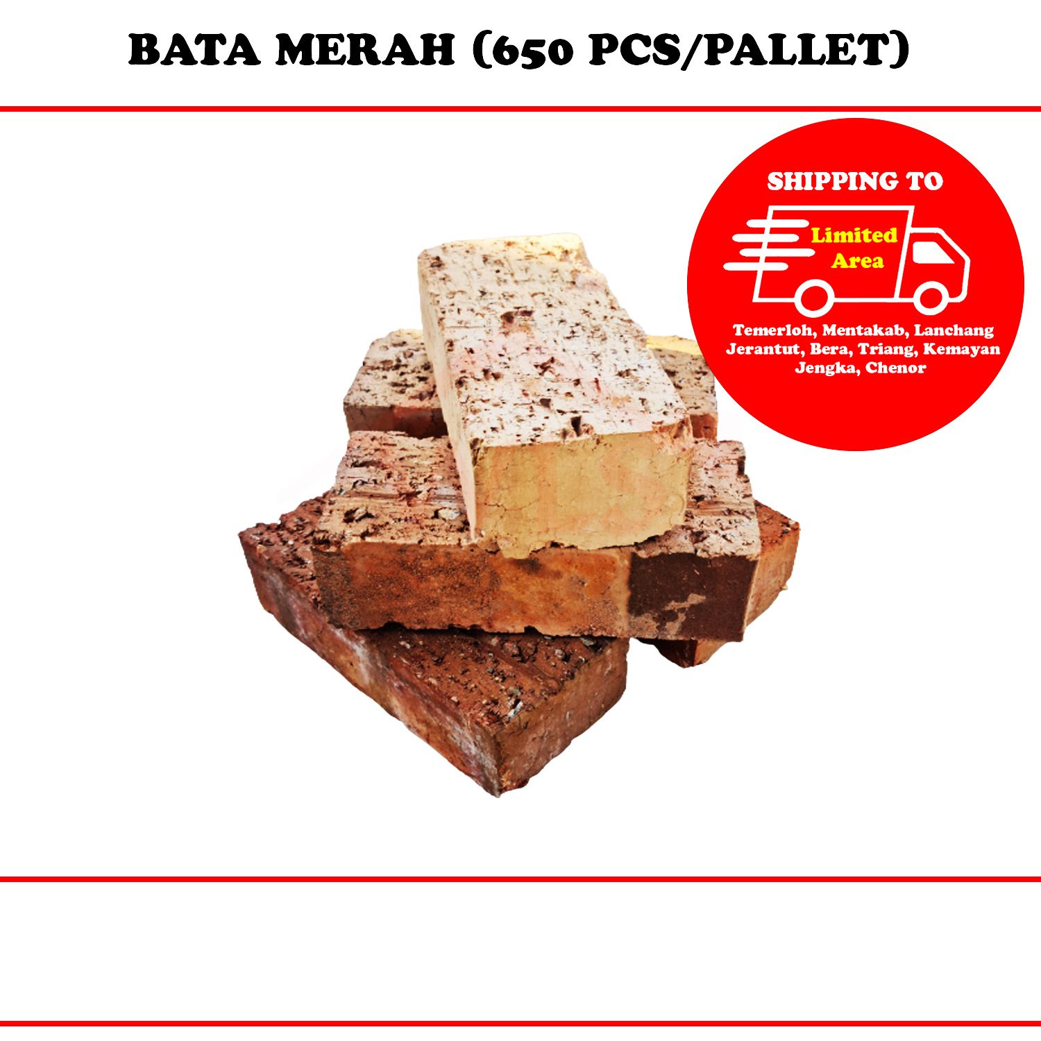 BATA MERAH (650 PCS/PALLET)