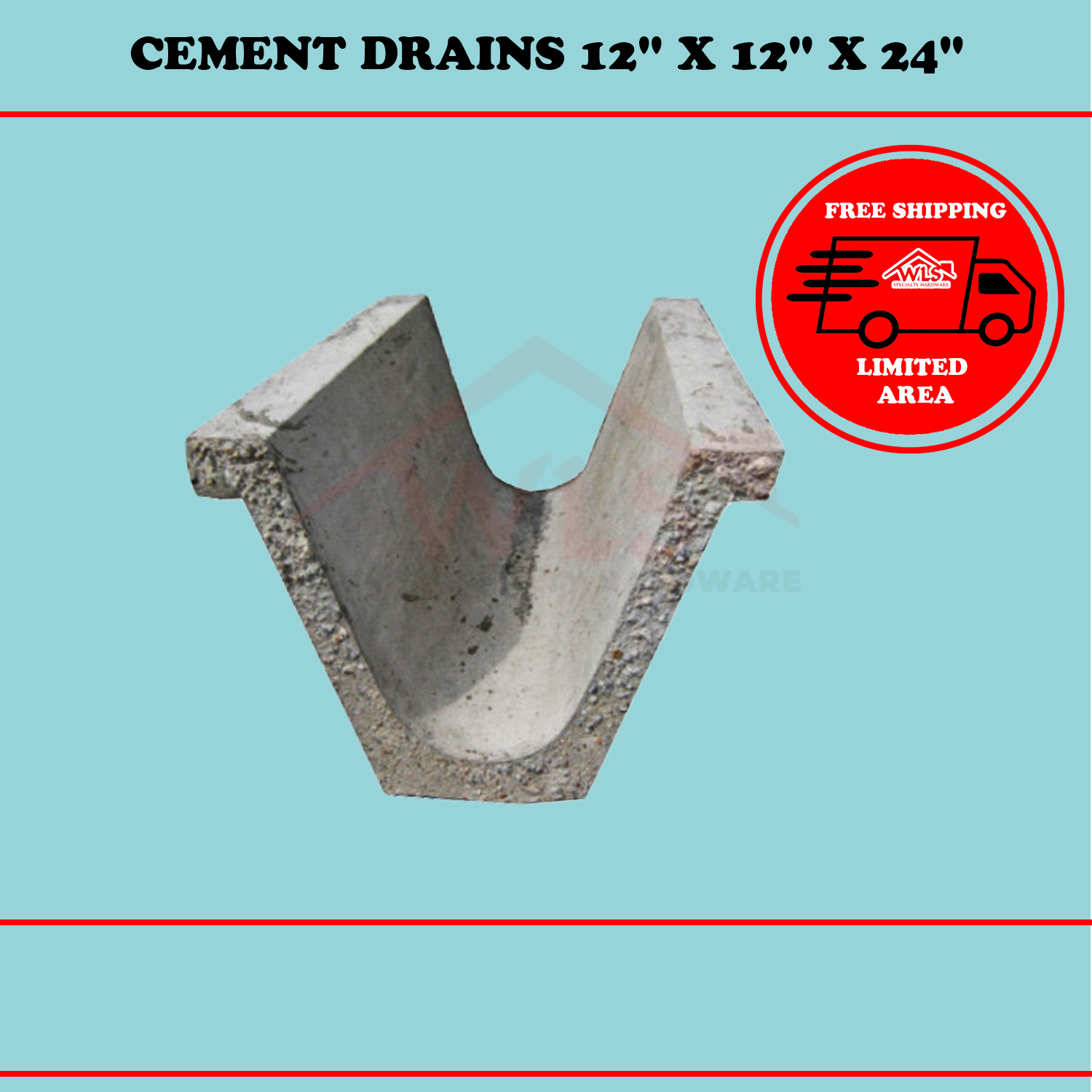 CEMENT DRAINS 12" X 12" X 24"