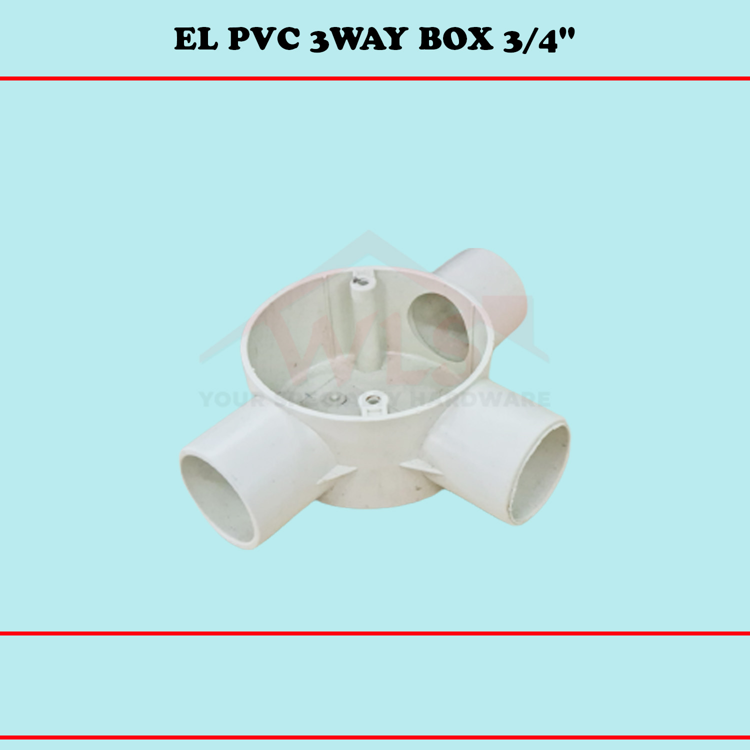 EL PVC 3WAY BOX 3/4"