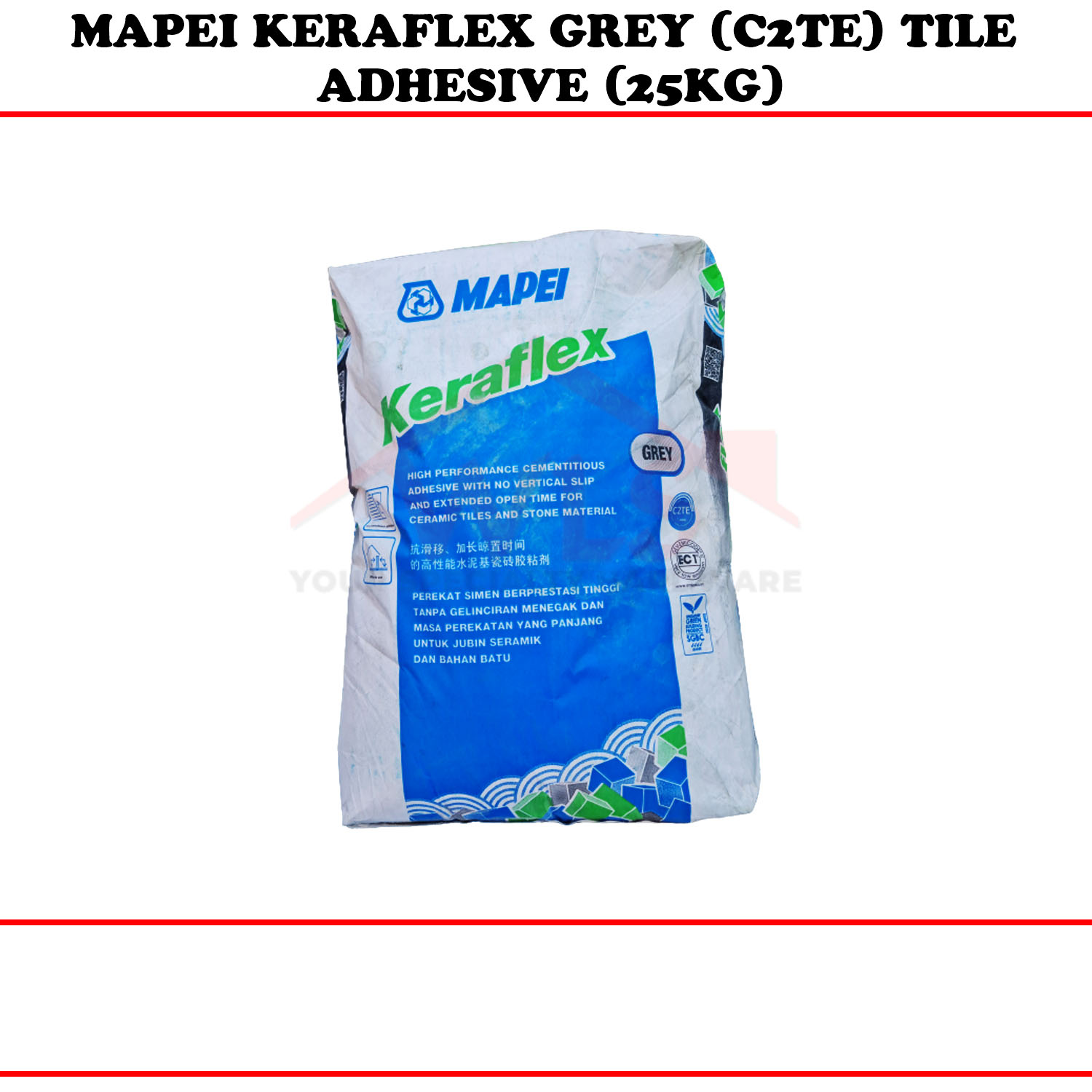 MAPEI KERAFLEX GREY (C2TE) TILE ADHESIVE (25KG)