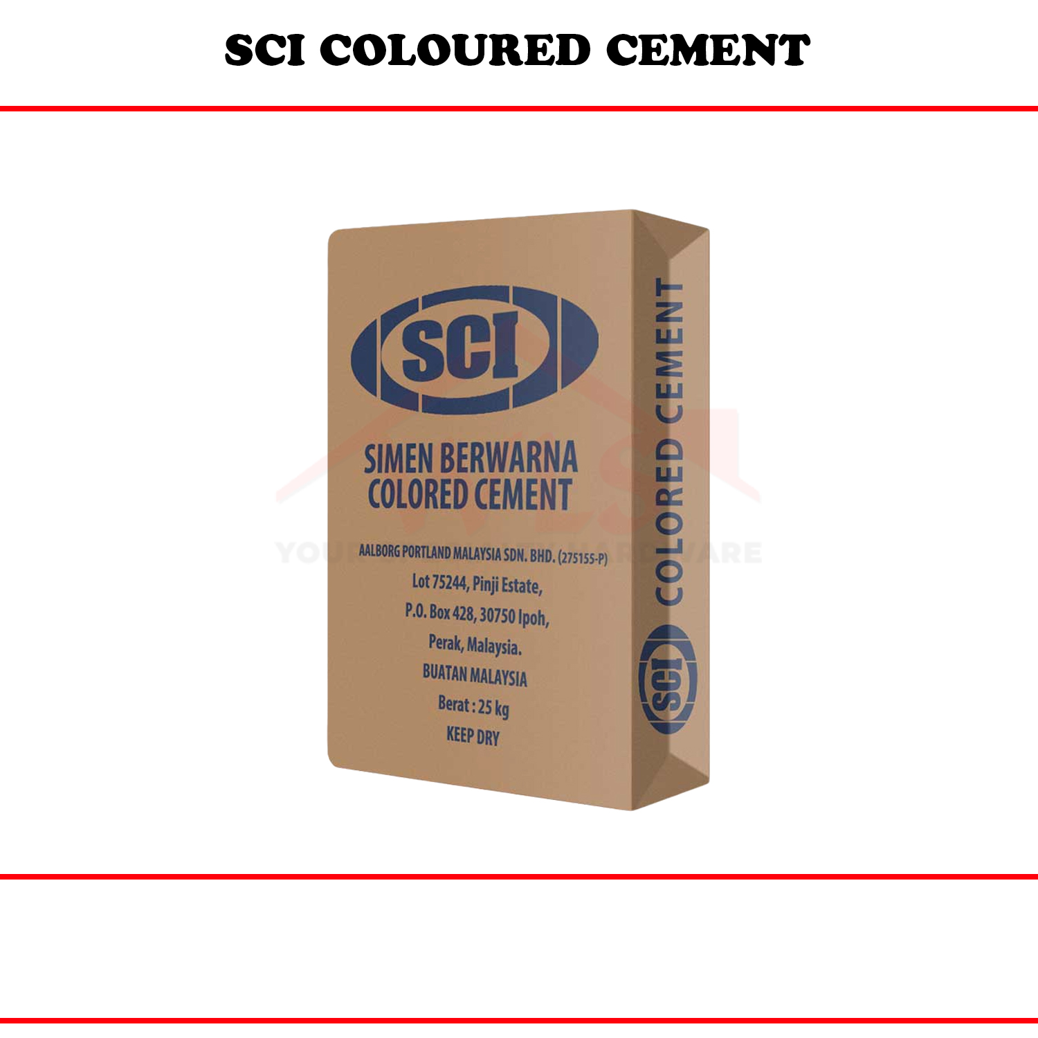 SCI COLOURED CEMENT RED (1KG)