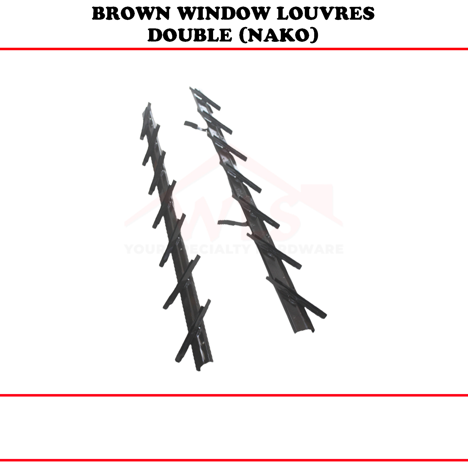 BROWN WINDOW LOUVRES DOUBLE (NAKO)