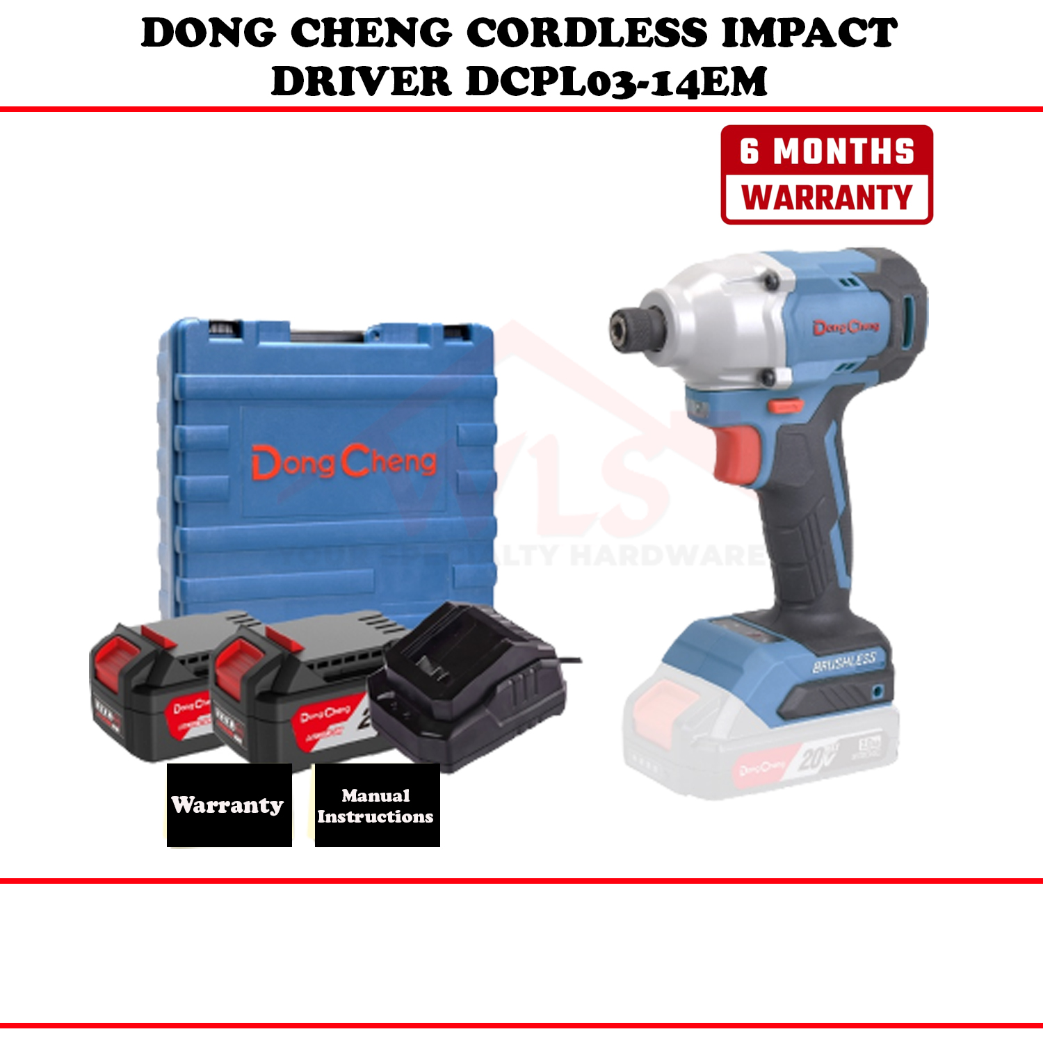 DONG CHENG CORDLESS IMPACT DRIVER DCPL03-14EM