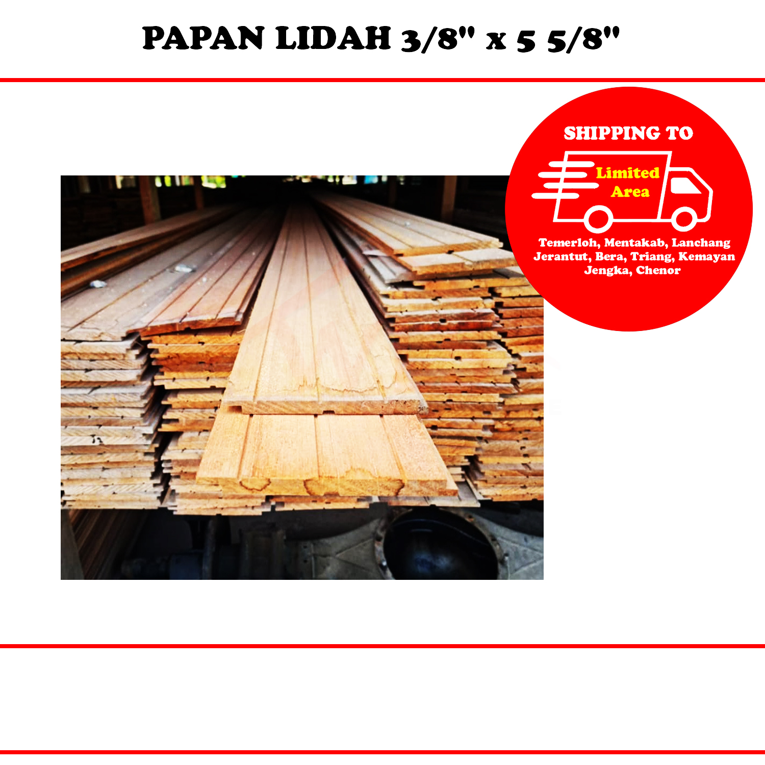 PAPAN LIDAH 3/8" x 5 5/8"