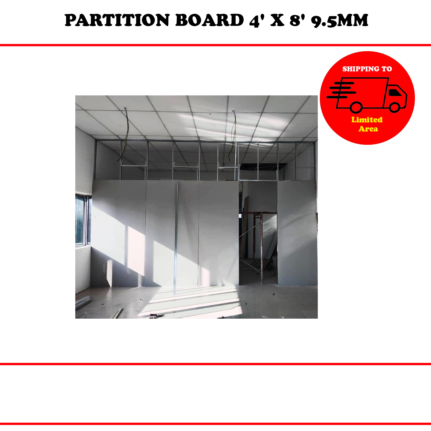 PARTITION BOARD 4' X 8' 9.5MM