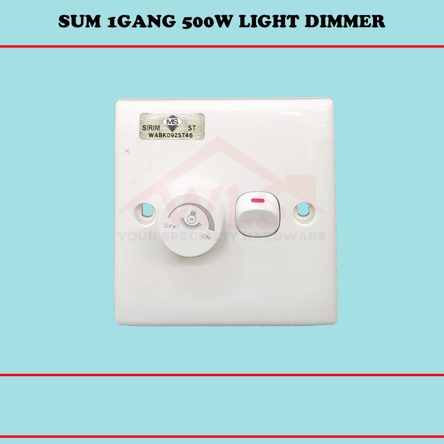 SUM 1GANG 500W LIGHT DIMMER